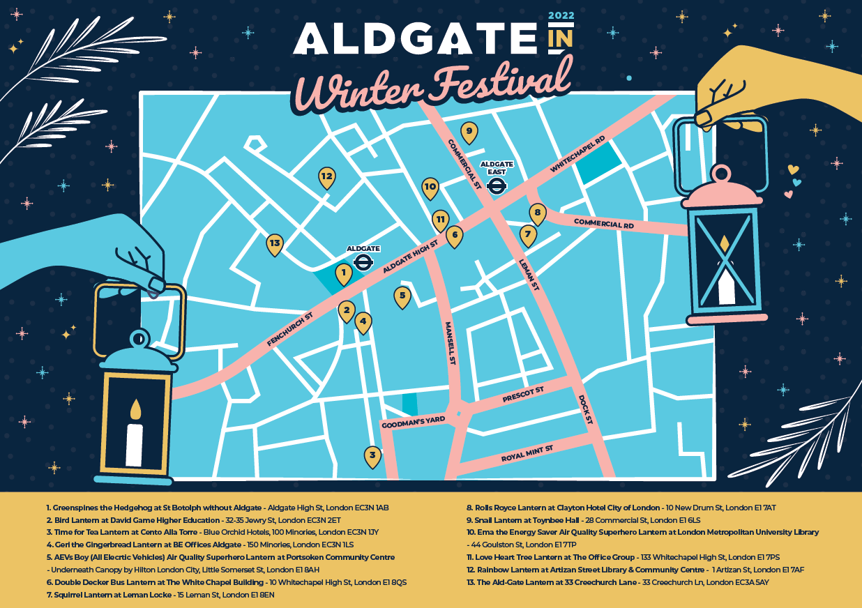 Aldgate in Winter Lantern Exhibtion - Aldgate BID